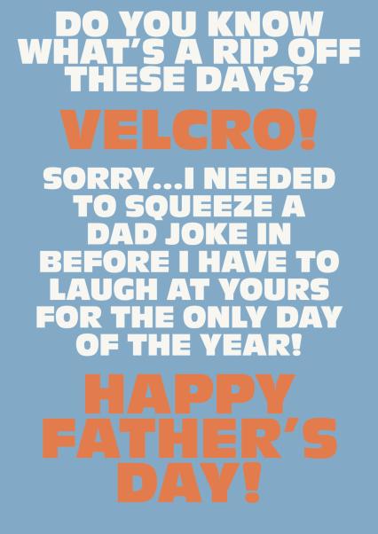 rip off dad joke Father's Day Card 35369 | thortful