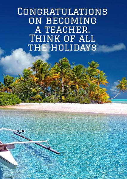 Congratulations on becoming a Teacher | thortful