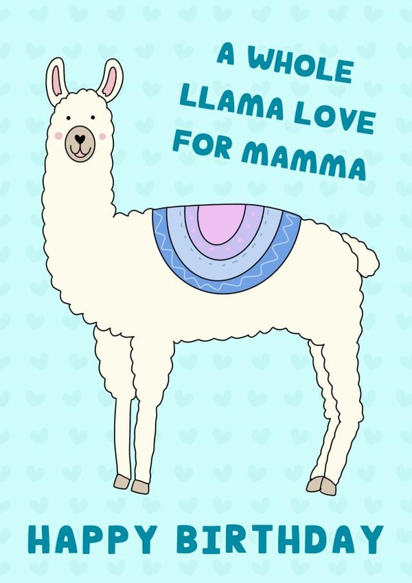 Llama love Birthday Card | thortful