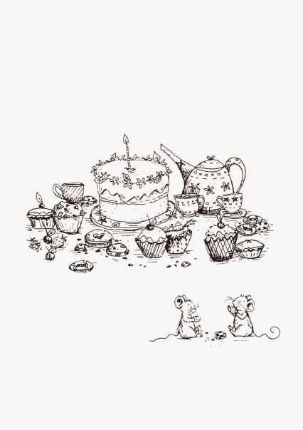 Two Mice at a Tea Party | thortful