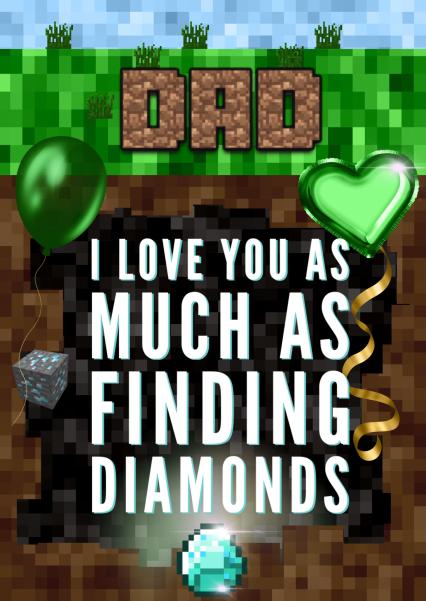 Minecraft Day Birthday or Father’s Day card | thortful