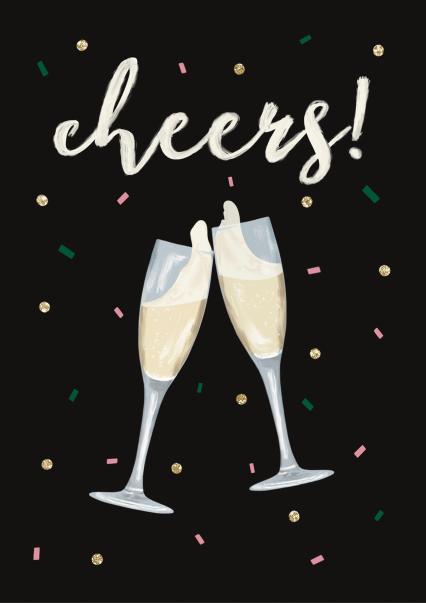 Cheers - Champagne Congratulations Card | thortful
