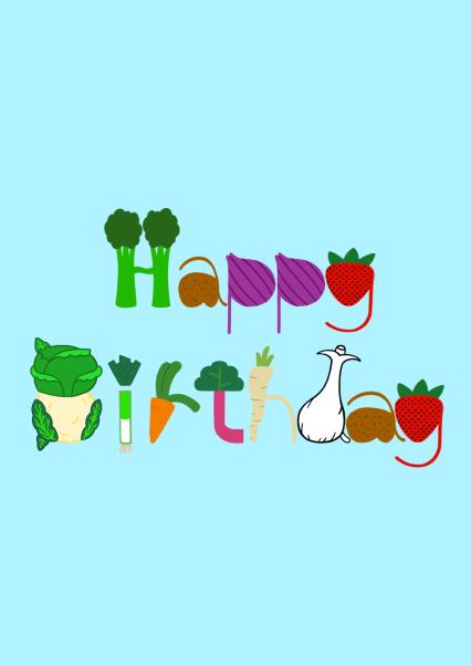 Happy Birthday Vegetable Patch / Allotment card | thortful