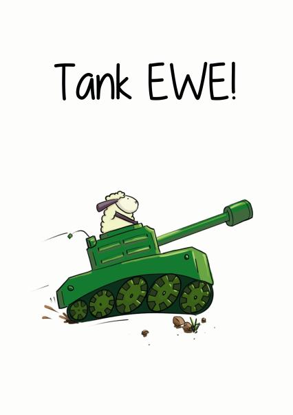 Thank You with a Tank EWE card | thortful