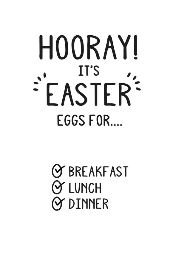 Hooray its easter card | thortful
