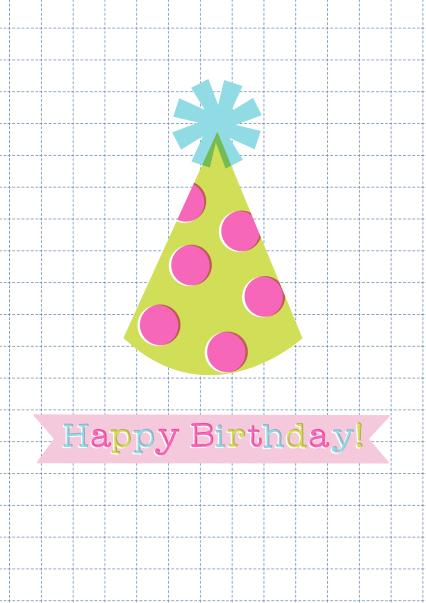 happy birthday party hat card | thortful