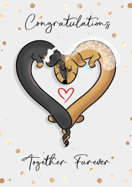 Congratulations Sausage Dog Wedding | thortful