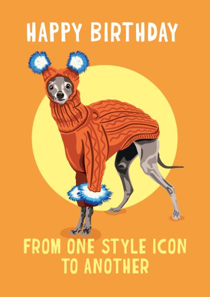 Tika the Iggy Style Icon Birthday Card | thortful