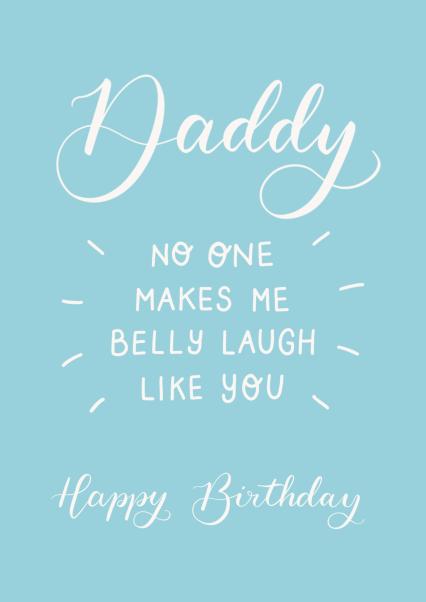 Daddy Belly Laugh Birthday Card | thortful