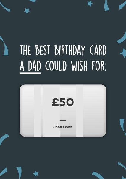 John Lewis gift card for dad | thortful