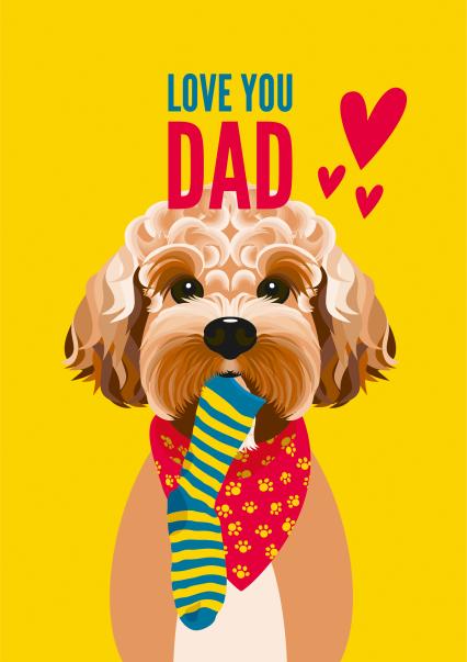 Cute Cockapoo Fathers Day Card / Birthday Card / Valentines Day Card ...