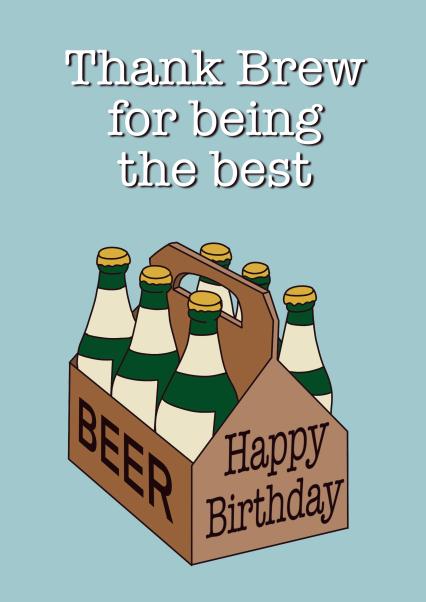 Beer Thank You Card | thortful