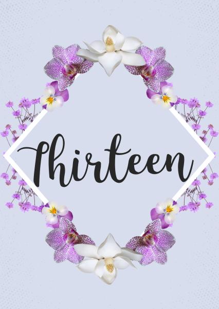 Floral ‘Thirteen’ 13th Birthday Card for 13 Year Old Girls | thortful