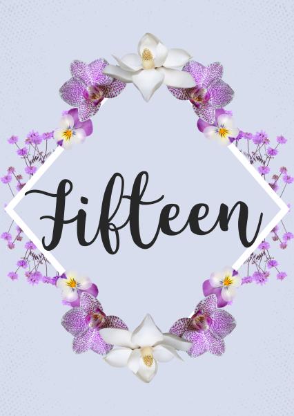 Floral ‘Fifteen’ 15th Birthday Card for 15 Year Old Girls | thortful
