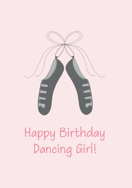 Happy Birthday dancing girl card | thortful