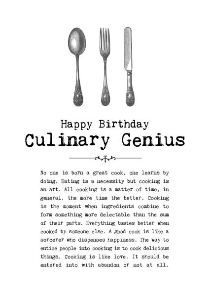 Happy Birthday Culinary Genius | thortful
