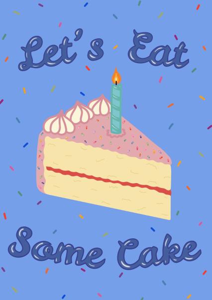 Let’s Eat Some Cake birthday card | thortful