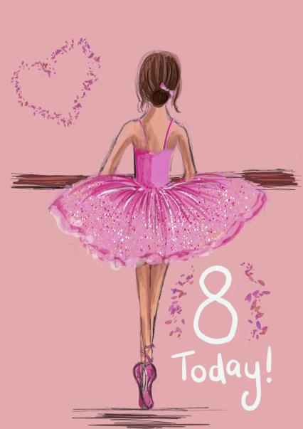 8 Today Birthday Ballerina Card | thortful