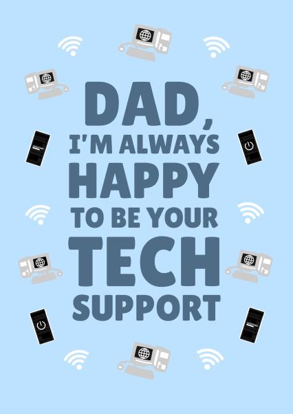 Tech Support Father's Day Card | thortful