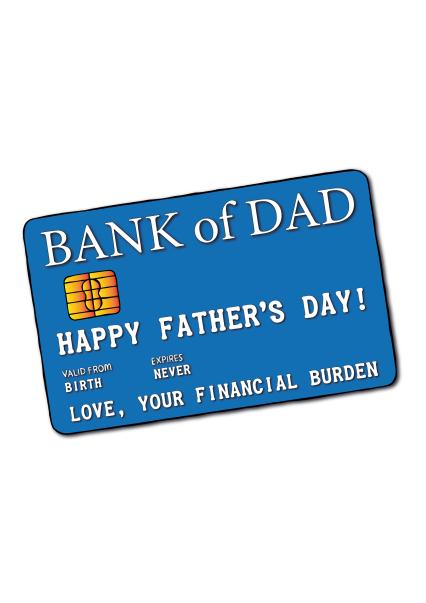 Bank of Dad Happy Father's Day card | thortful