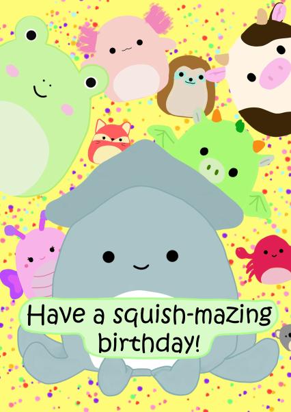 squishmallow birthday card | thortful