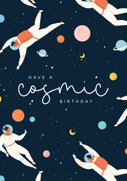 Space Cosmic Birthday Card | thortful