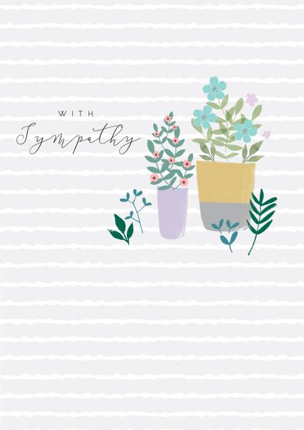 With Sympathy Thinking of You Contemporary Modern Floral inspired ...