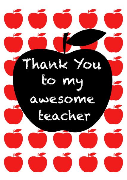 Thank You Teacher Apple Card | thortful
