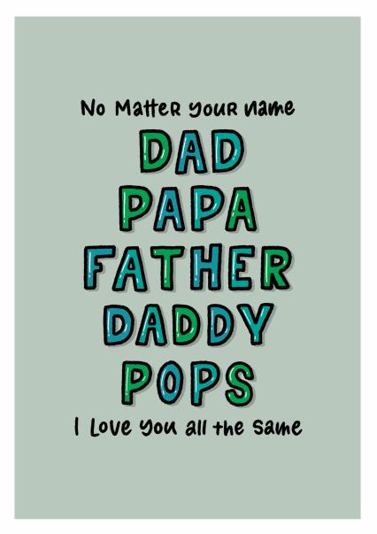 Dad Names Father’s Day card | thortful