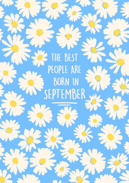Pretty Birthday Card - September Birthday - Daisies | thortful
