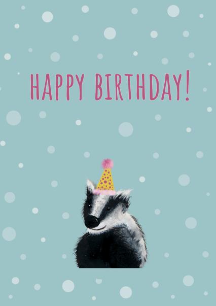Party Badger Birthday Card | thortful