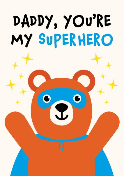 Superhero Fathers Day card | thortful