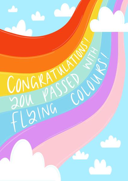 Passed With Flying Colours Congratulations Card | thortful