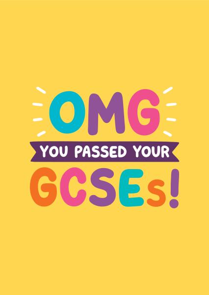 OMG You Passed Your GCSEs Exam Results Card | thortful