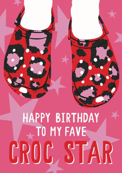 'Croc Star' Birthday Card 1001 | thortful