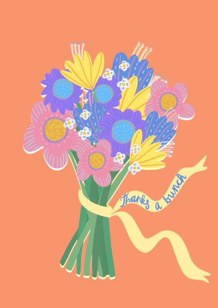 Thanks a bunch thank you card | thortful