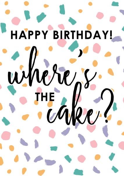 Where's the Cake? Birthday Card | thortful