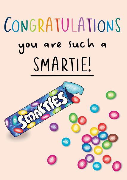 Cute Smarties Congratulations Graduation Exams Card | thortful