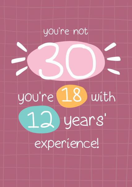 You're Not 30... Milestone Birthday Card | thortful