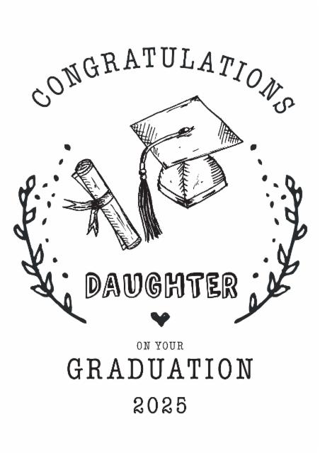 Congratulations daughter graduation card for university or college ...