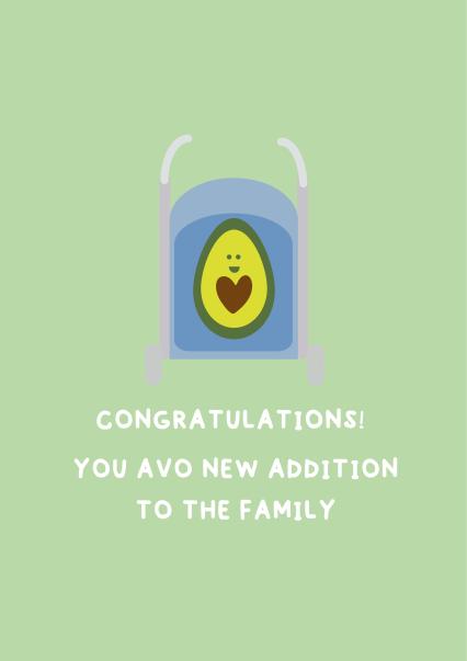 Avo New Addition Baby Card | thortful