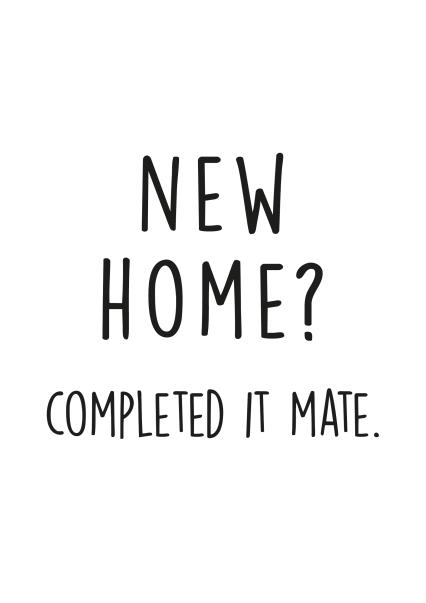 Funny Typography New Home Card - The Inbetweeners - New Home? Completed ...