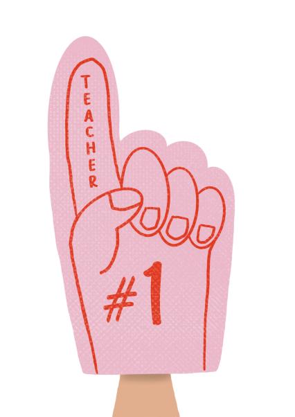 Number One Teacher Foam Finger | thortful
