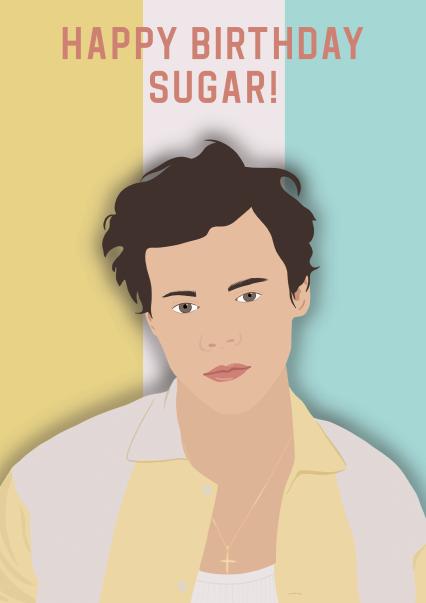 Fun Birthday Card - Sugar! - Harry Styles | thortful