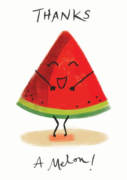 Thanks A Melon Thank You Card | thortful
