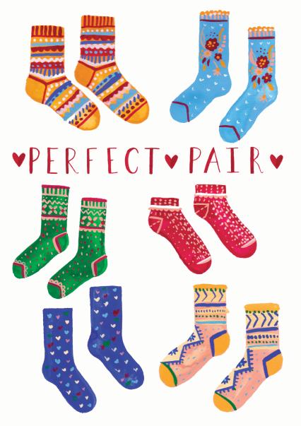 Cute Engagement Card / Wedding Card / Anniversary Card - Socks ...