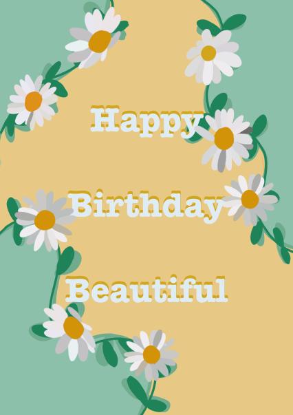 Beautiful daisy chain birthday card | thortful