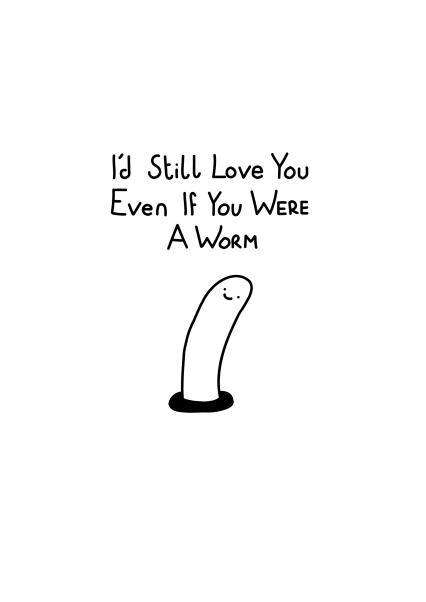 Worm Love Anniversary Card | thortful