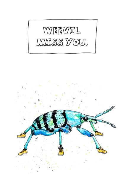 Weevil Miss You, Fun Bug Card | thortful