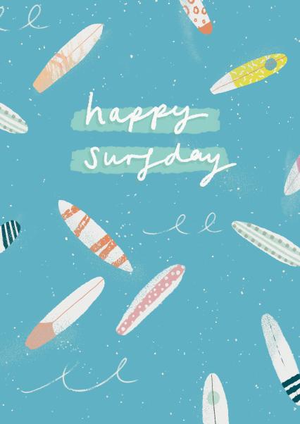 Happy Surfday Birthday Card | thortful